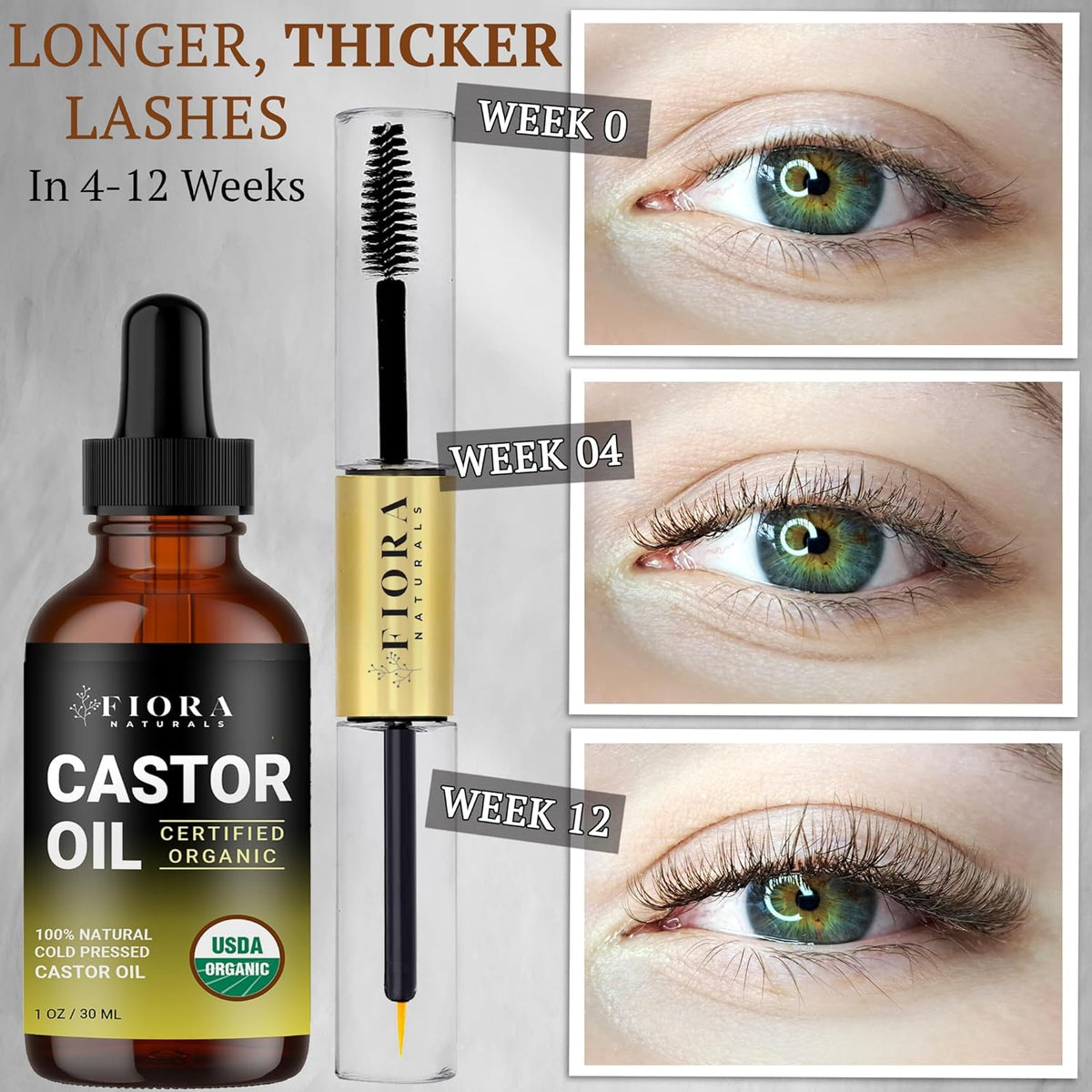 How to Apply Castor Oil to Eyelashes? – Fiora Naturals